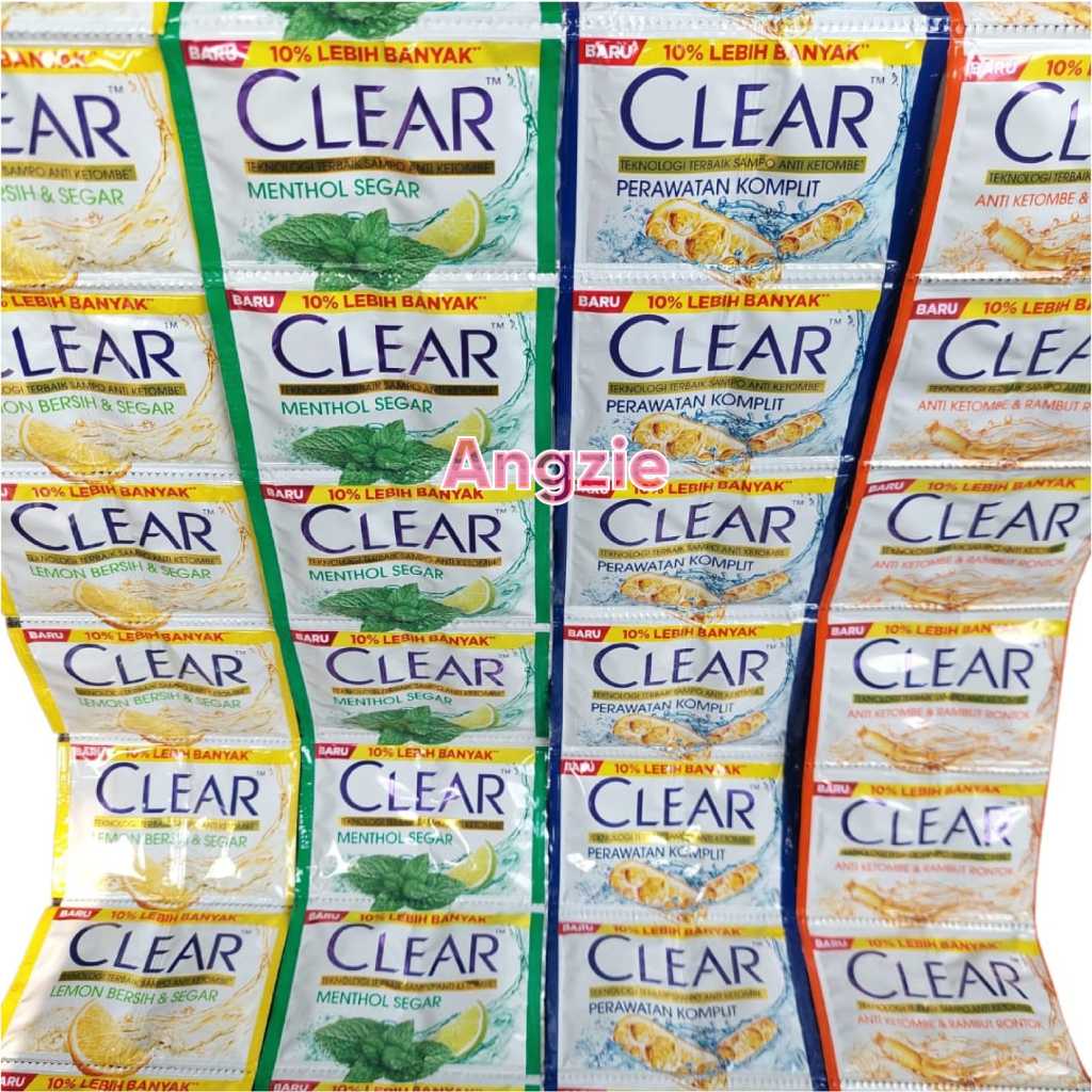 Jual Sampo Clear 1 Renceng isi 12 sachet | Shopee Indonesia