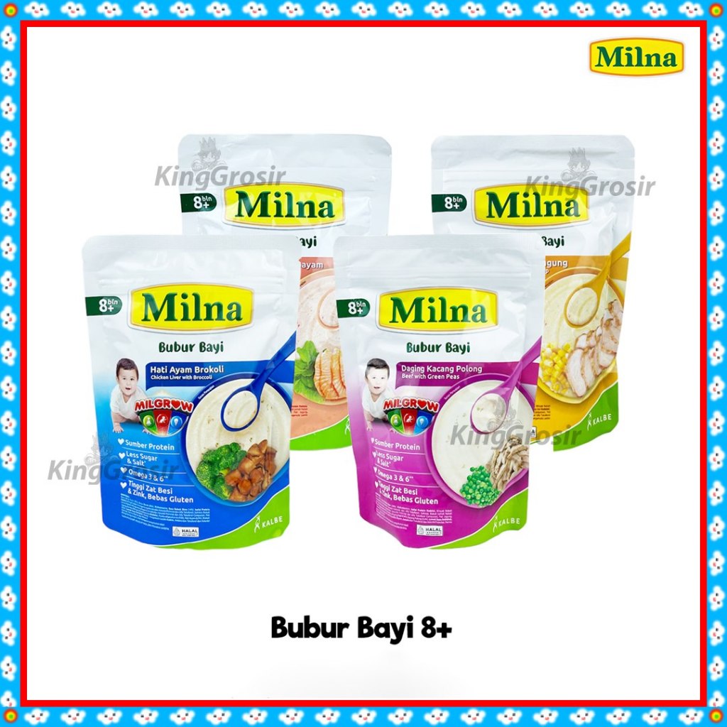 Jual Milna Bubur Bayi 8+ berat 100 gr usia 8-12 Bulan | Shopee Indonesia