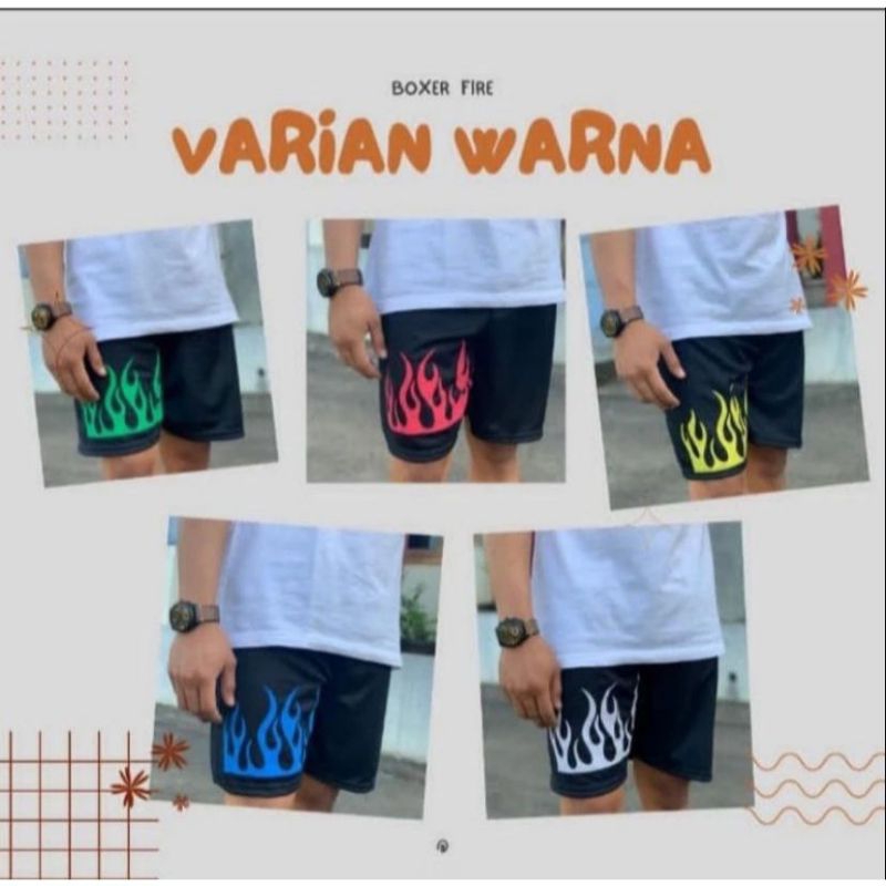 Jual BOXER API TERMURAH//BAYAR DI TEMPAT//CELANA PENDEK MOTIF SANTAI ...