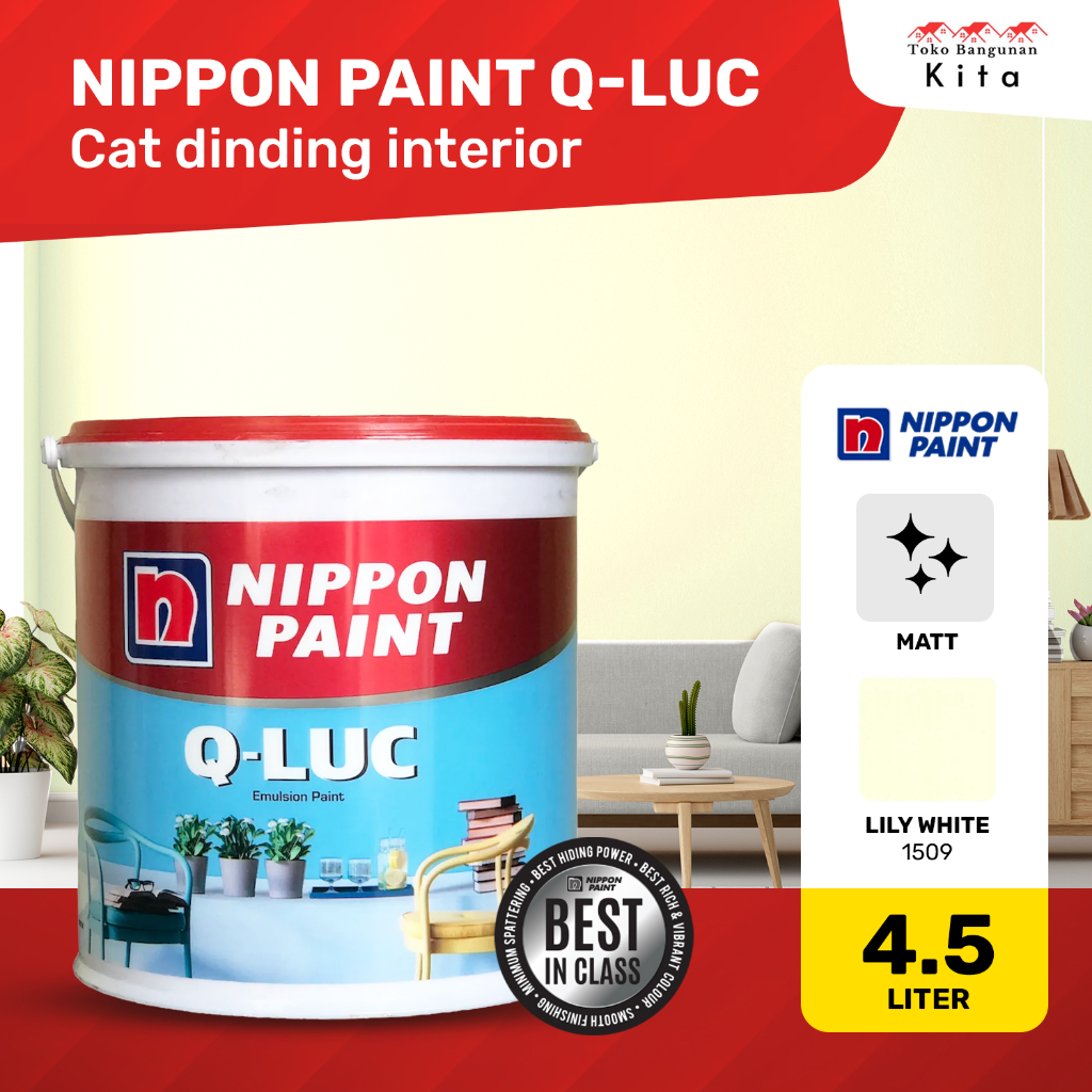 Jual Nippon Paint Q-luc 1509 Lily White (5kg) | Shopee Indonesia
