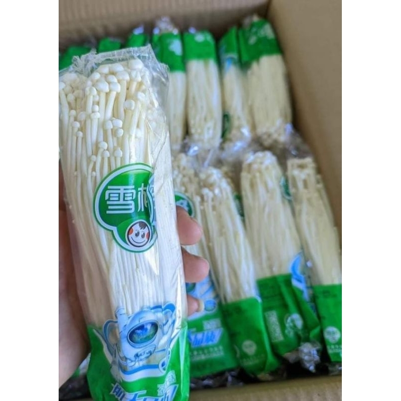 Jual Jamur Enoki - Enoki Jamur - enoki mushroom - fresh - pack 100gr ...