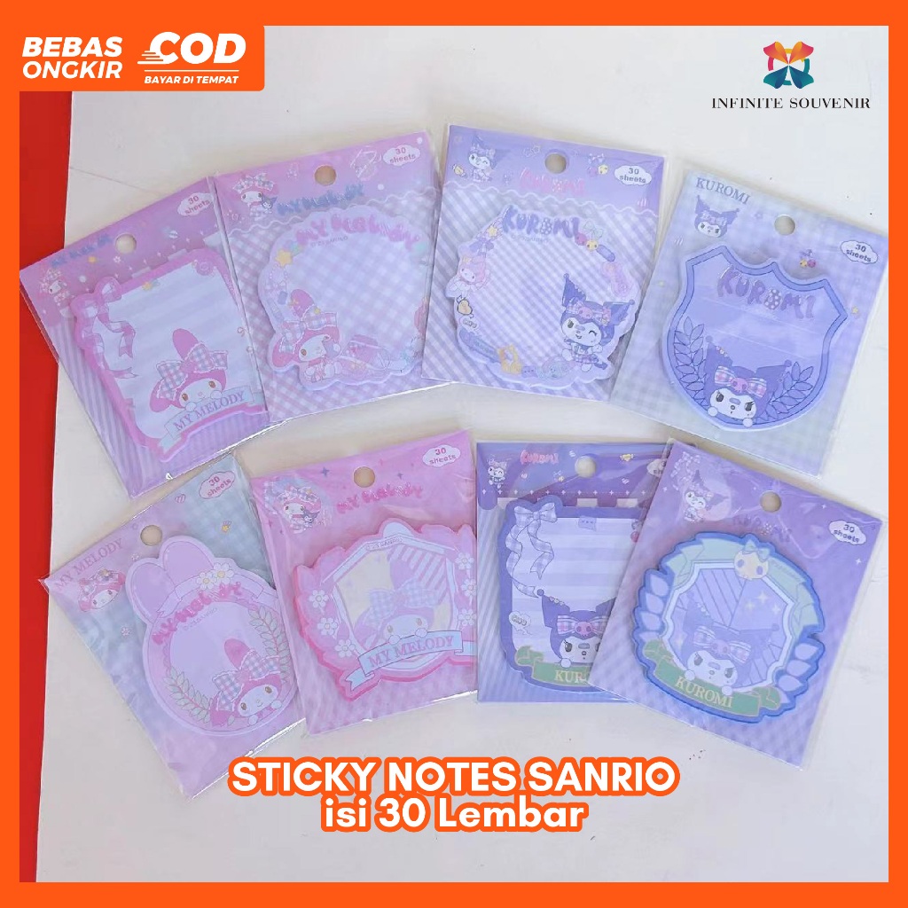 Jual [Harga per 4 pcs] Sticky Notes Sanrio / Memo Paper / Kertas Agenda ...
