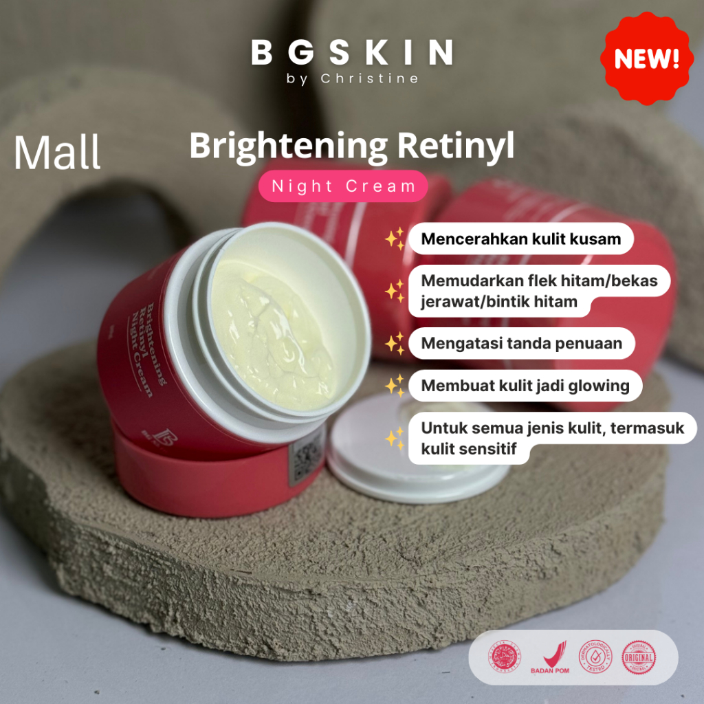 Jual BG Skin Brightening Retinyl Night Cream (NEW) | Shopee Indonesia