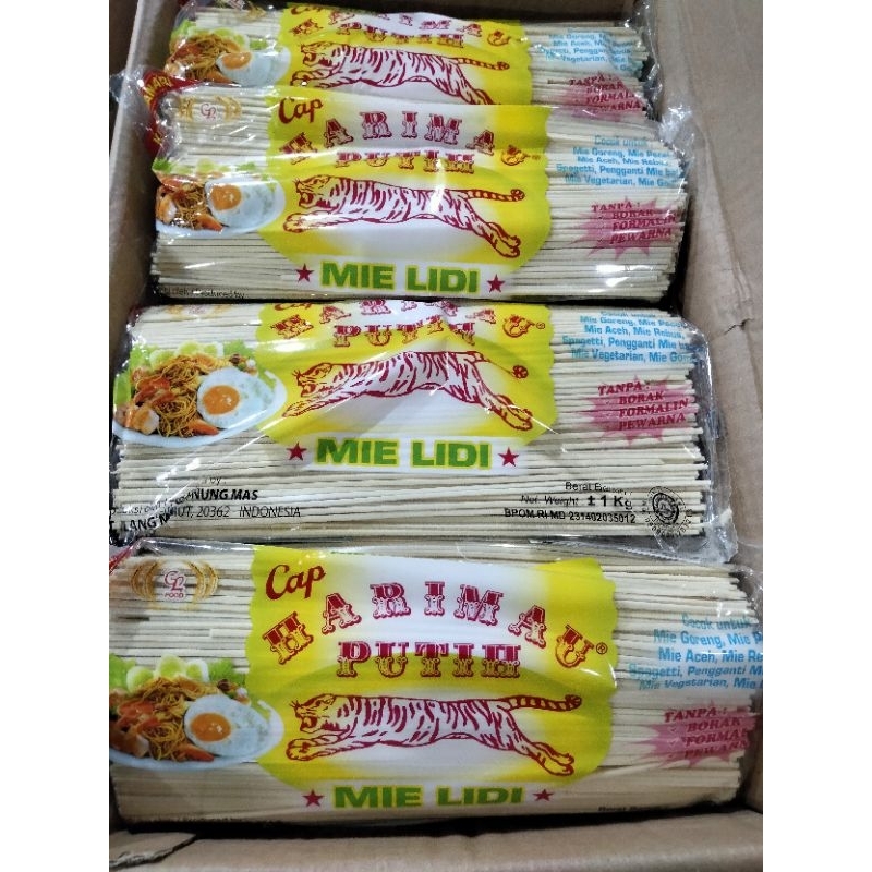 Jual Mie lidi putih Cap Harimau kemasan 1kg | Shopee Indonesia