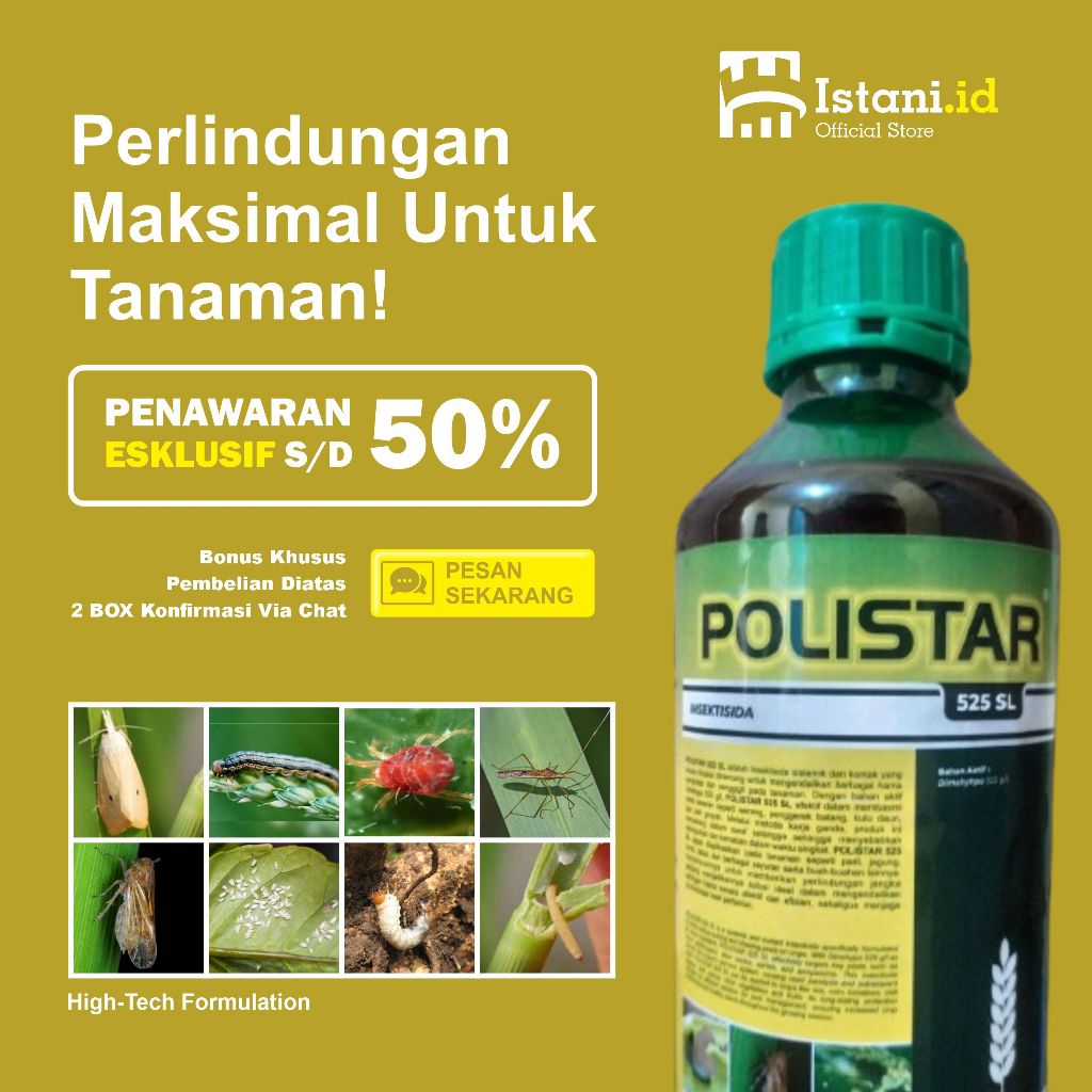 Jual POLISTAR 525 SL - Insektisida Pembasmi Ulat Grayak, Wereng Coklat ...