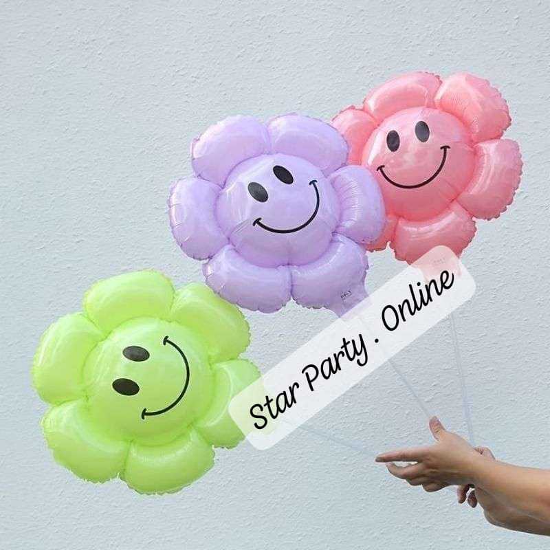 Jual 50pcs Balon Bunga Daisy / Balon Bunga Matahari / Balon Foil ...