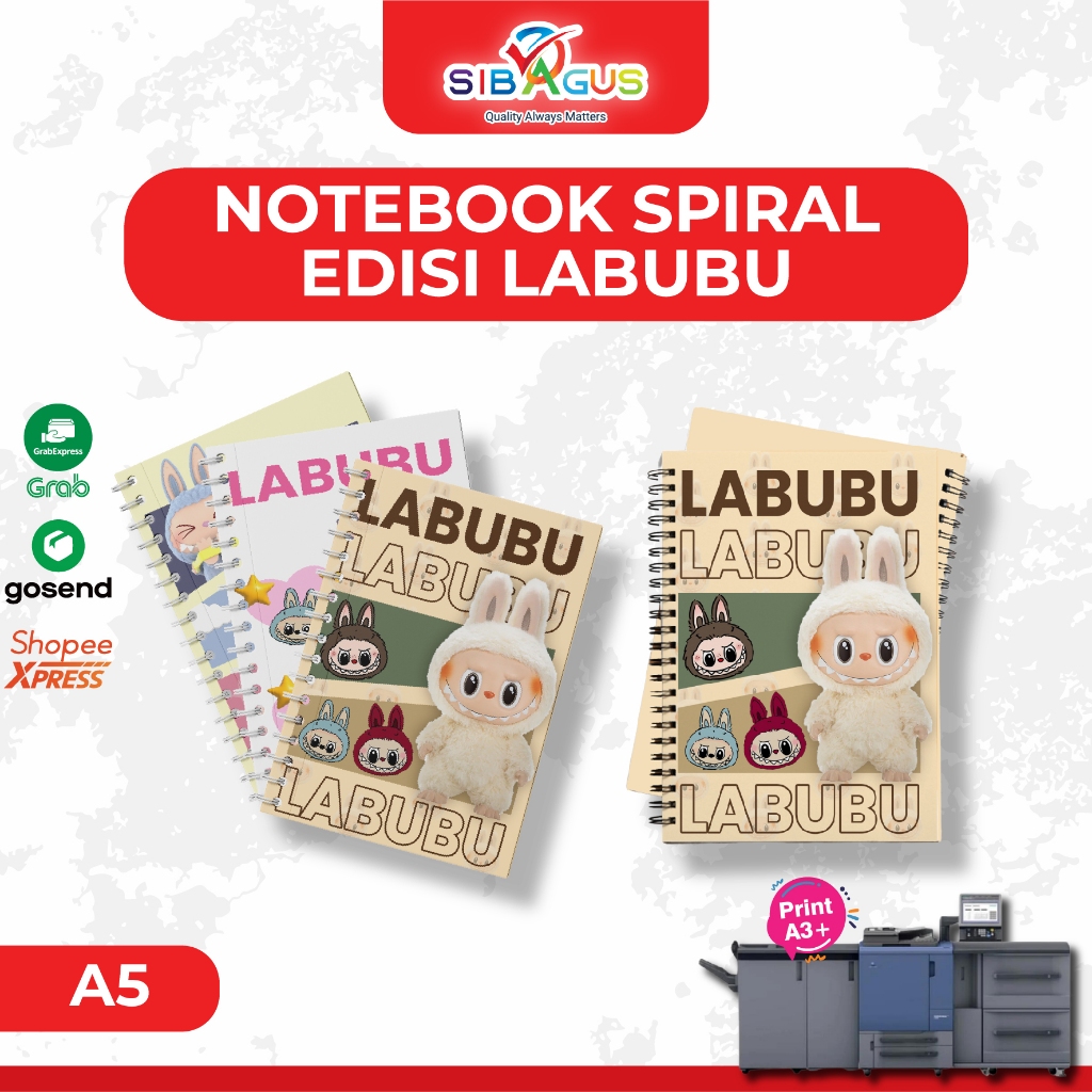 Jual NOTEBOOK SPIRAL EDISI LABUBU | BUKU LABUBU A5 BUKU TULIS A5 SPIRAL ...