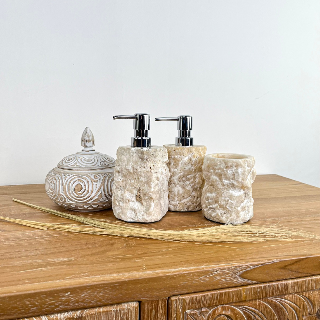 Jual Soap dispenser onix set 3pcs sabun dispenser shampoo soap dish ...