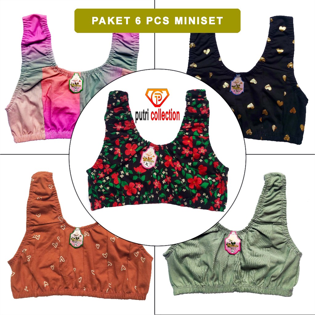 Jual 6 PCS Bra Bh Miniset Wanita Perempuan Remaja Dewasa bisa buat ...