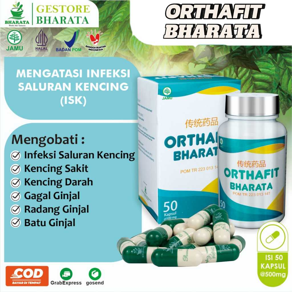 Jual Orthafit Bharata Obat ISK Infeksi Saluran Kemih Kencing Pria Wanita Gagal Ginjal Ampuh 100% ...