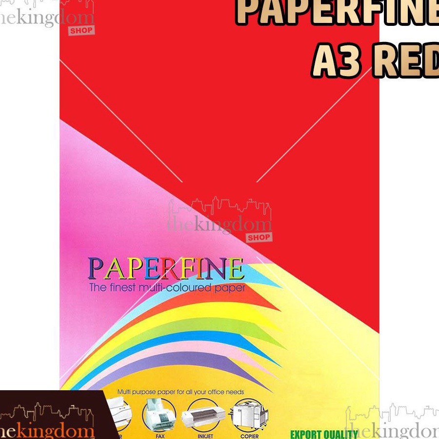 Jual Paperfine Kes HVS Warna A3 Red Merah Isi 25 Lembar | Shopee Indonesia