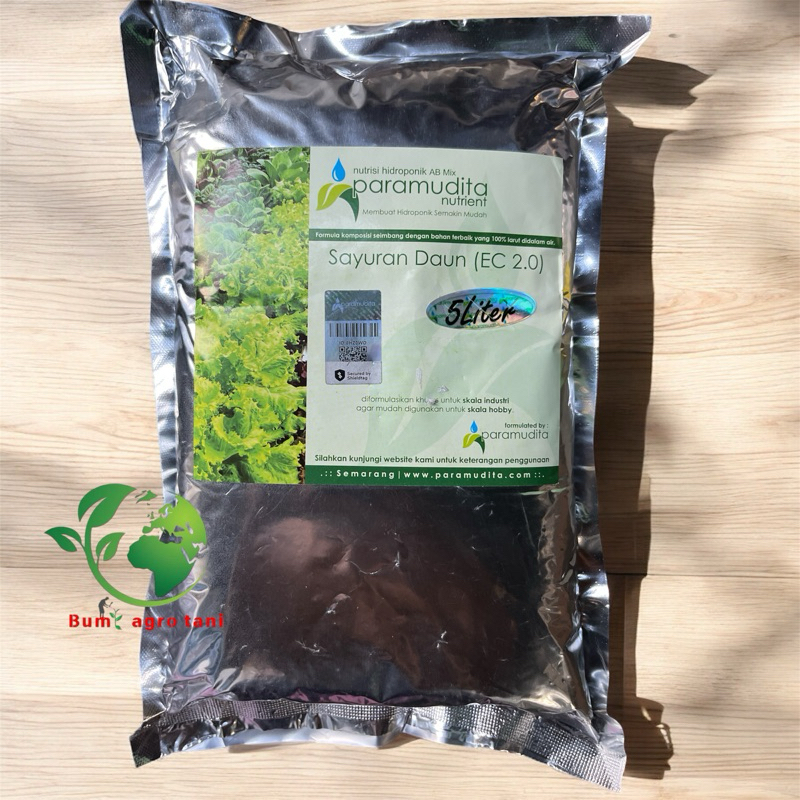 Jual abmix Nutrisi Hidroponik Sayur Daun 5 Liter AB Mix Paramudita ...