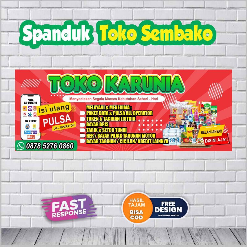 Jual Spanduk / Baner Toko sembako Custom | Shopee Indonesia