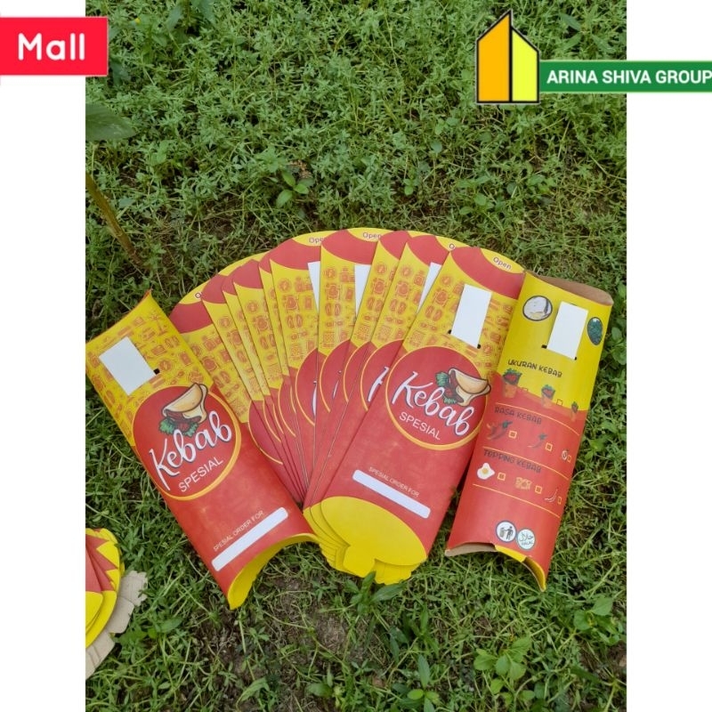 Jual 100 LEMBAR KERTAS KEBAB TARIKAN UKURAN 25 × 9,5 CM HIGH QUALITY ...