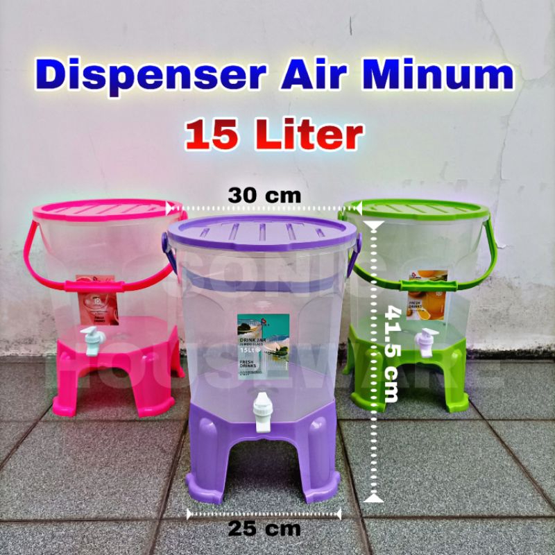 Jual Dispenser Air Minum Drink Jar Water Kran 15 Liter Besar Tempat ...