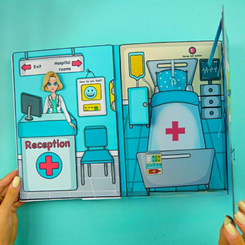 Jual paper doll hospital (Aksesoris Laminating 2 sisi) dokter dokteran ...