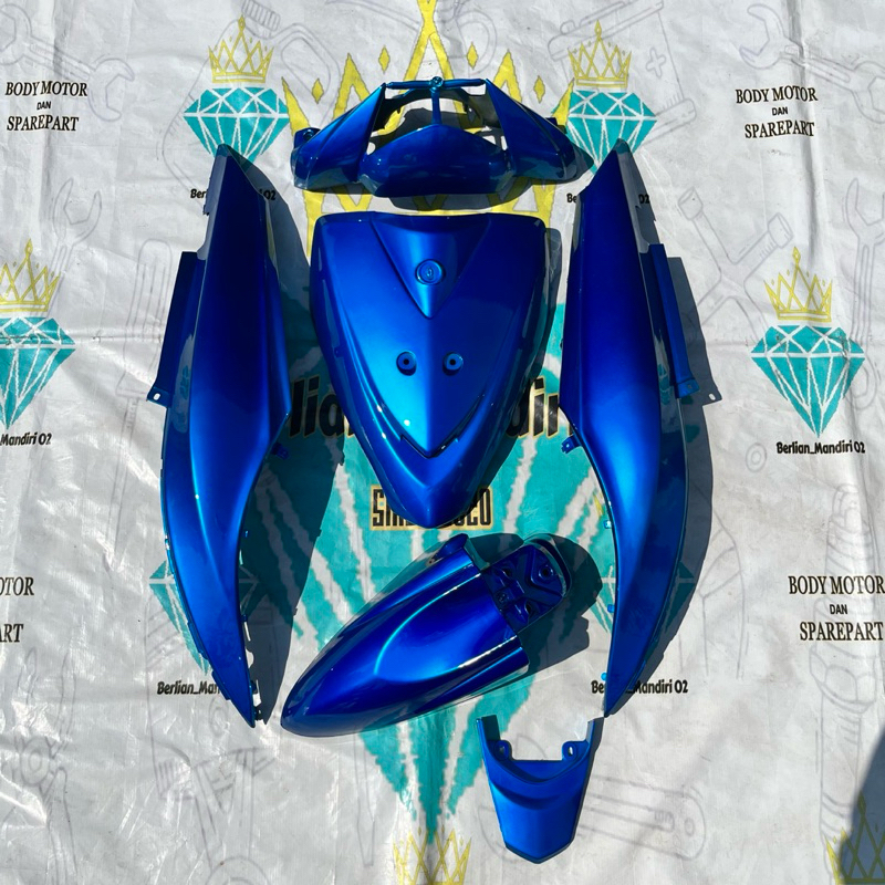 Jual Cover Full body Set Body Halus Yamaha Mio J biru | Shopee Indonesia