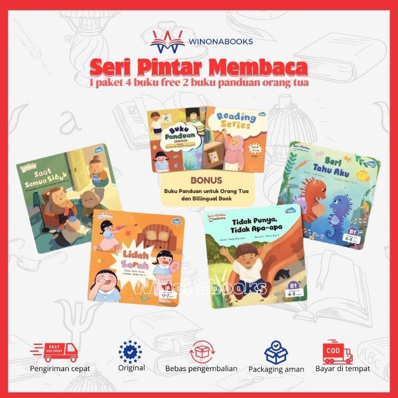 Jual Buku Berjenjang dapat 4 Seri Pintar Membaca tingkat A dan B1 ...