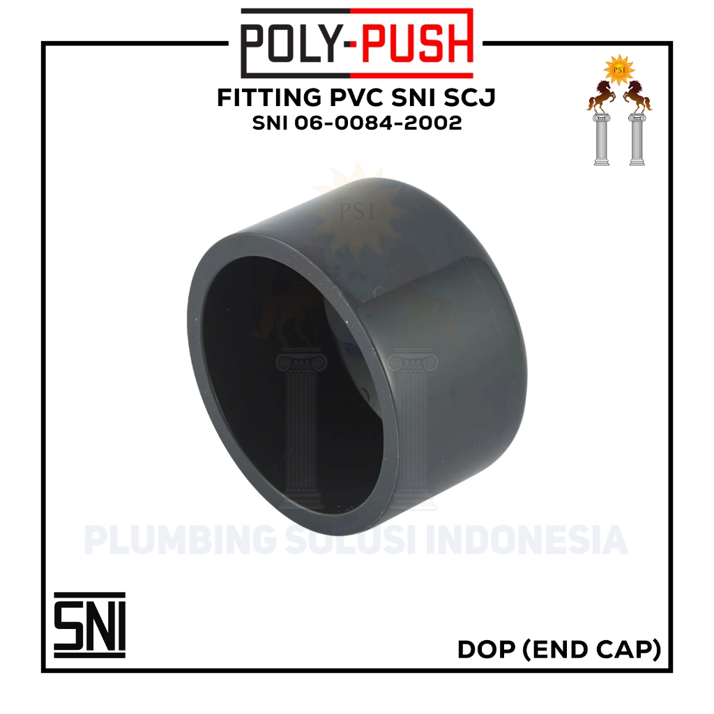 Jual Poly Push Dop / End Cap PVC SNI 3 Inch / 90 mm Fitting PVC SNI SCJ (Lem PVC) | Shopee Indonesia