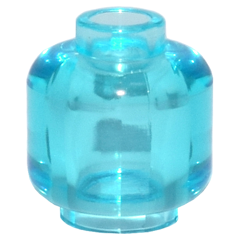 Jual Lego Trans - Light Blue Part 3626 Minifigure, Head (Plain ...