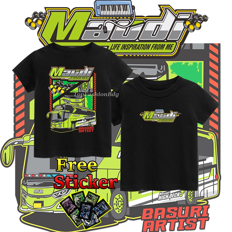 Jual Baju Anak Bus Maudi Vektor Bus Mania Depan Belakang Kaos Anak Laki ...