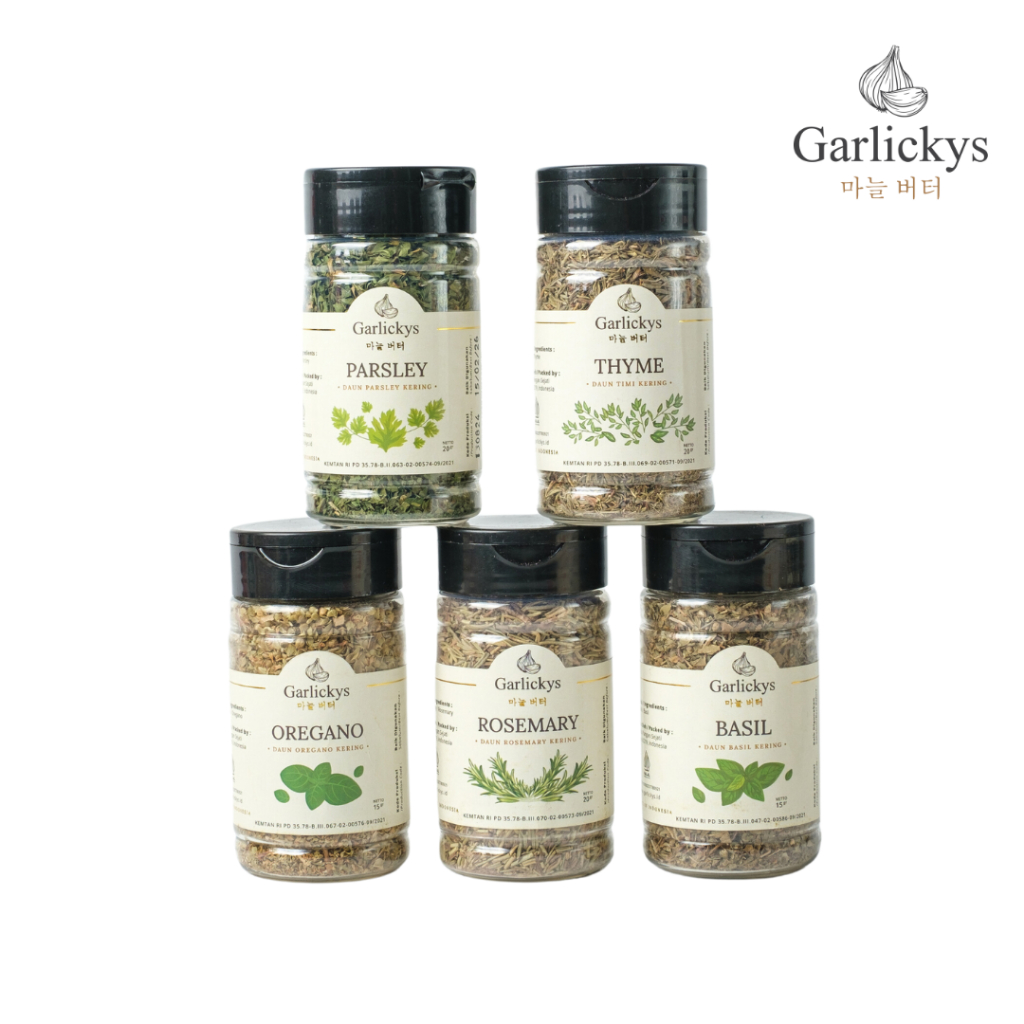 Jual GARLICKYS Bumbu Dapur Bubuk Oregano Parsley Rosemary Thyme Basil ...