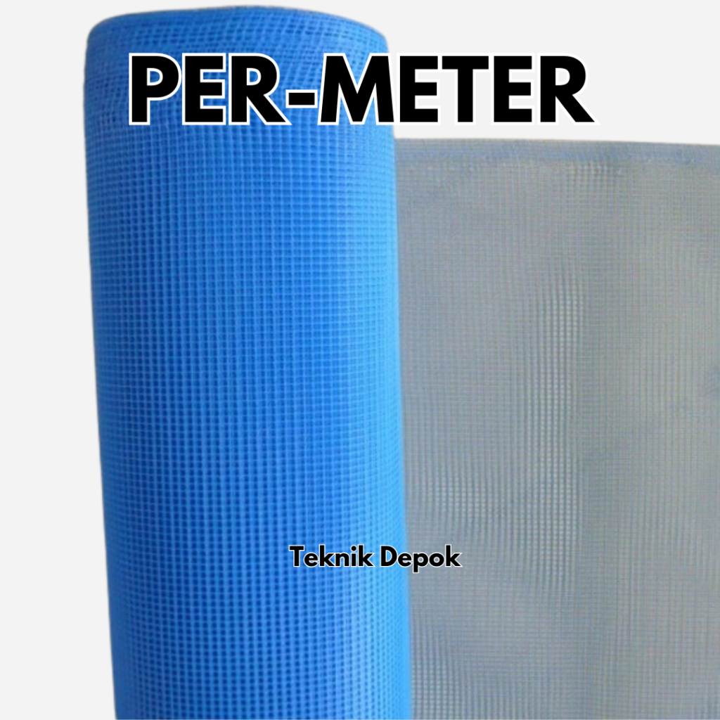 Jual Permeter Kawat Nyamuk Nylon Biru Insect Net jaring Jendela Kain ...
