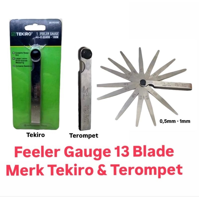 Jual Feeler Gauge 0,5mm - 1mm FULLER FULER set | Shopee Indonesia