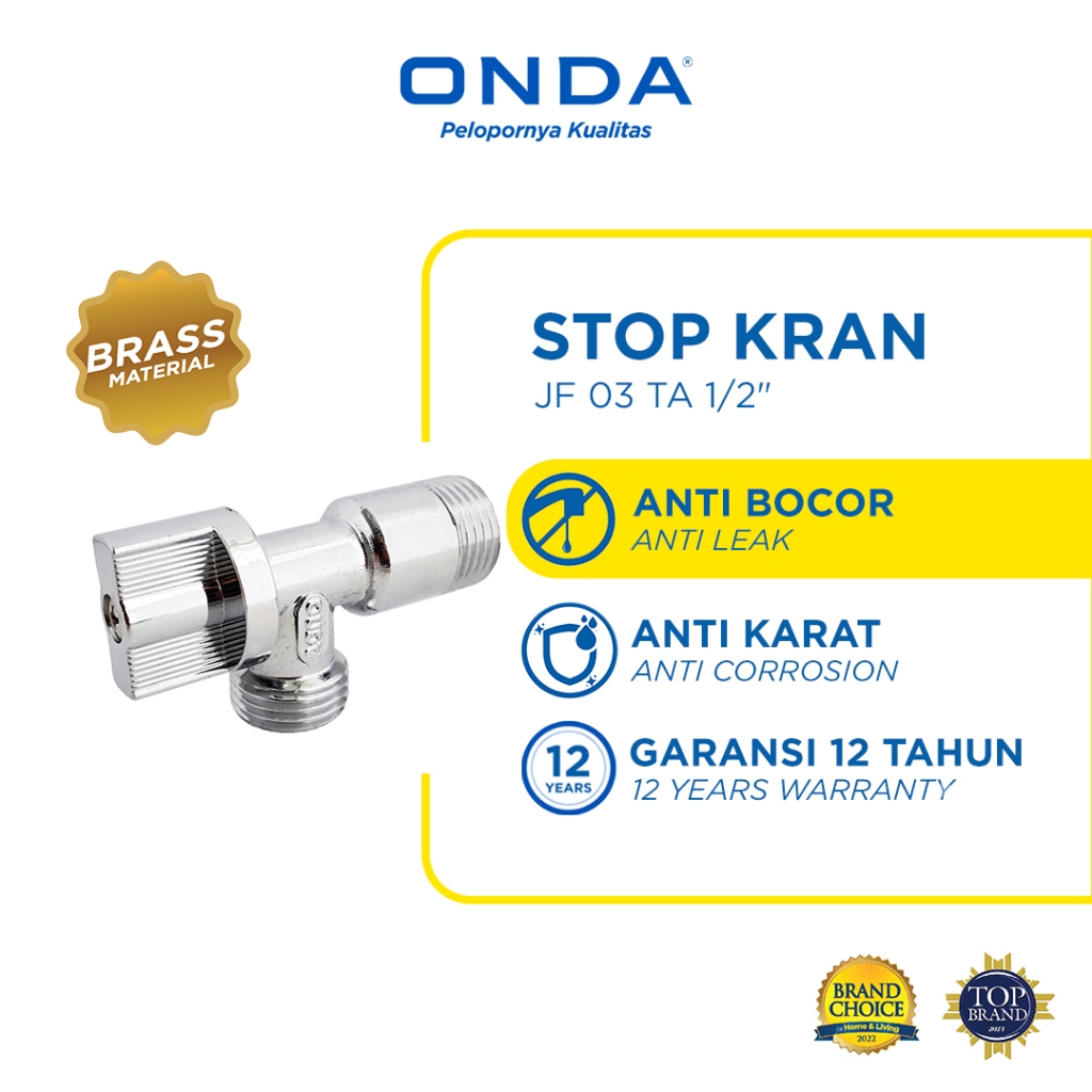 Jual ONDA Stop Kran WC Air Toilet WC Tembok Jet Shower Kuningan Anti ...