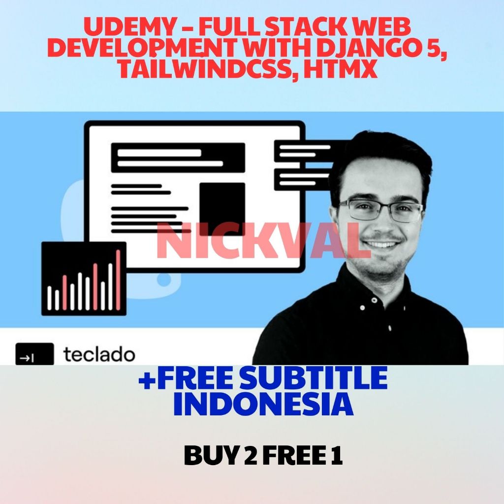 Jual Udemy - Pengembangan Web Full Stack dengan Django 5, TailwindCSS, HTMX | Shopee Indonesia