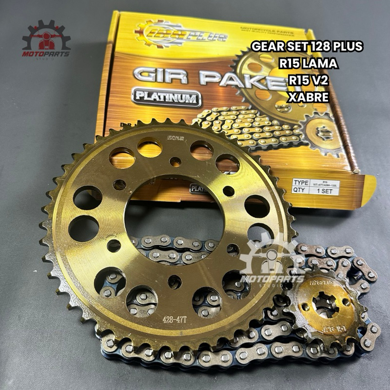 Jual GEAR GIR SET GIR PAKET R15 V1 V2 XABRE 15 47T 428H | Shopee Indonesia