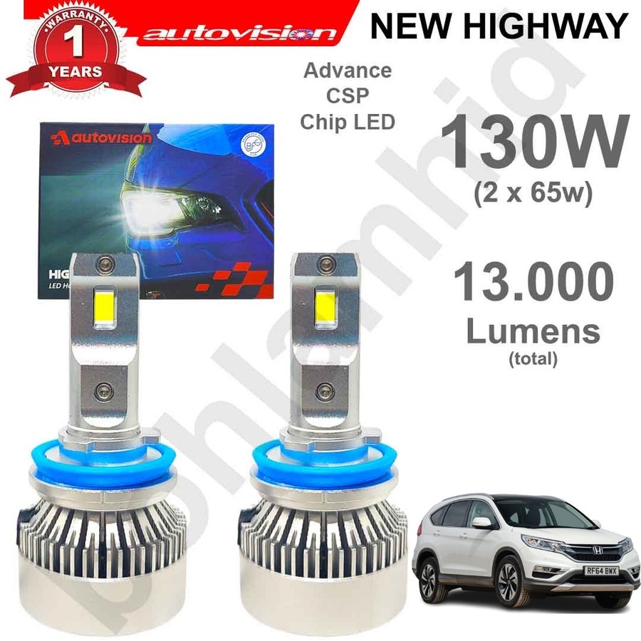 Jual LAMPU LED NEW CRV GEN4 AUTOVISION HIGHWAY Headlamp 8400 LUMENS ...