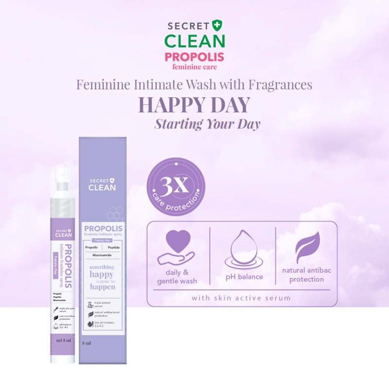 Jual Secret Clean | Propolis Feminine Intimate Spray ~ Something Happy ...