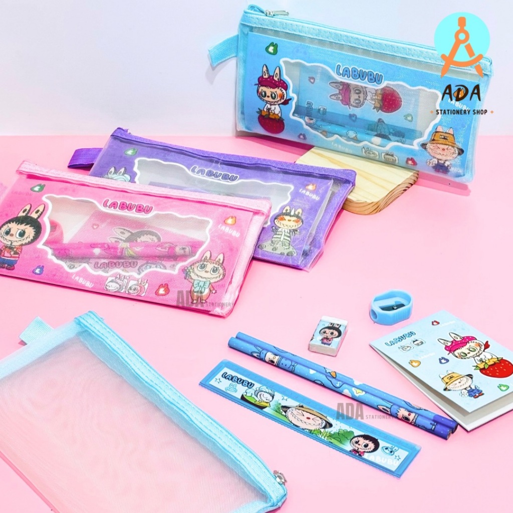 Jual STUDY SET 6in1 LABUBU 8017/POUCH SET/PENSIL SET | Shopee Indonesia