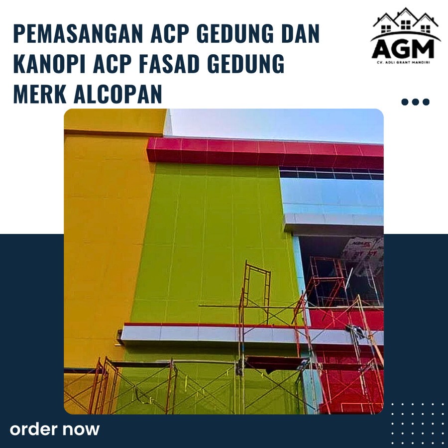 Jual pemasangan ACP gedung dan kanopi ACP fasad gedung merk Alcopan ...