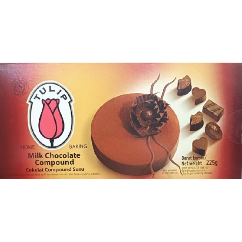 Jual Tulip Chocolate Compound 225 Gr (Dark Choco|Milk Choco) | Shopee ...
