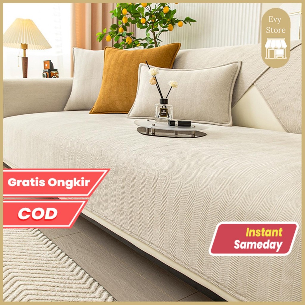 Jual Evy Store Cover Sarung Sofa 1 2 3 4 Seater Penutup Alas Kursi Sofa Leter L Mewah Lembut ...