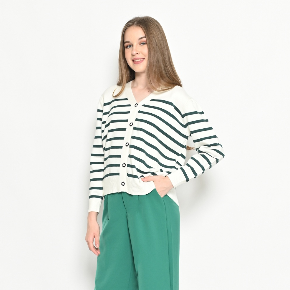 Jual QUEENTIN Cardigan Wanita Rajut 5500 Stretch Double Knit Motif ...