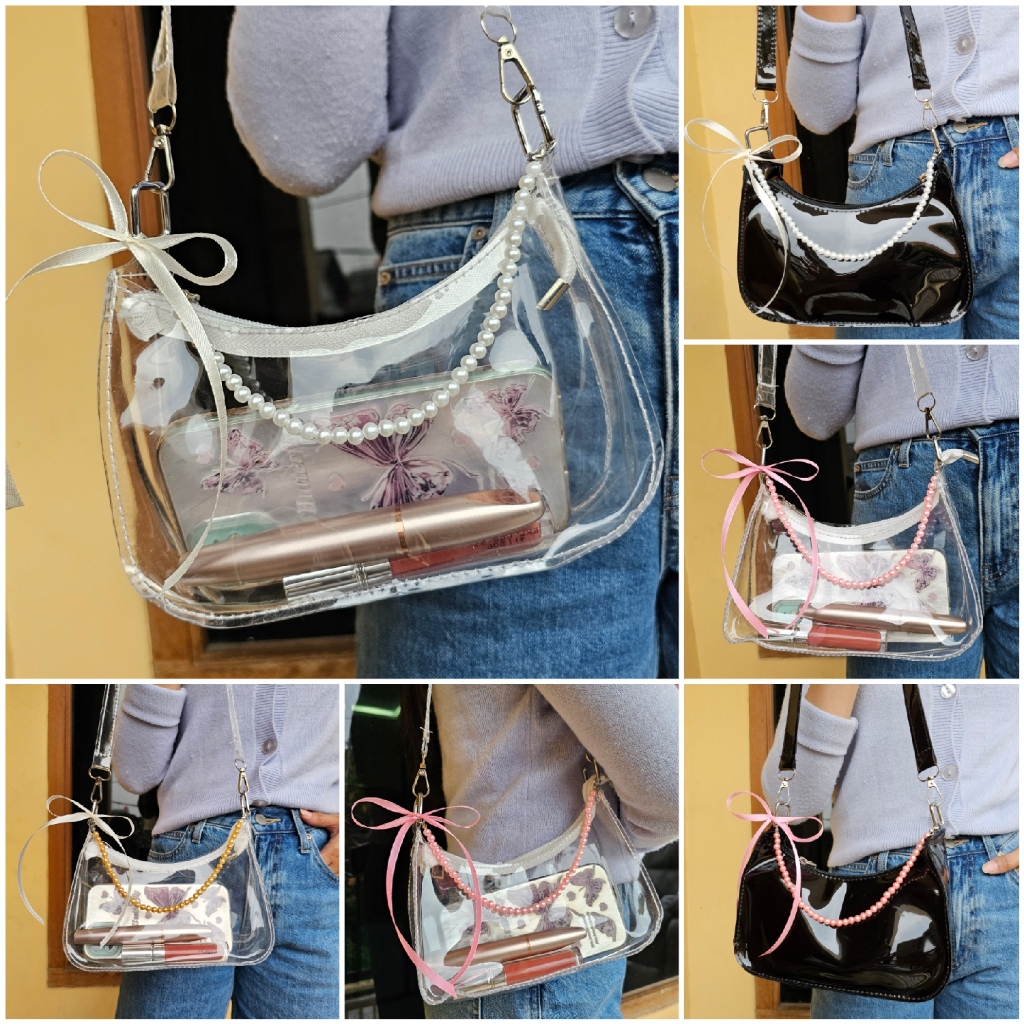 Jual Tas Selempang Wanita Bag Tas Transparan PVC - BAG001 | Shopee ...