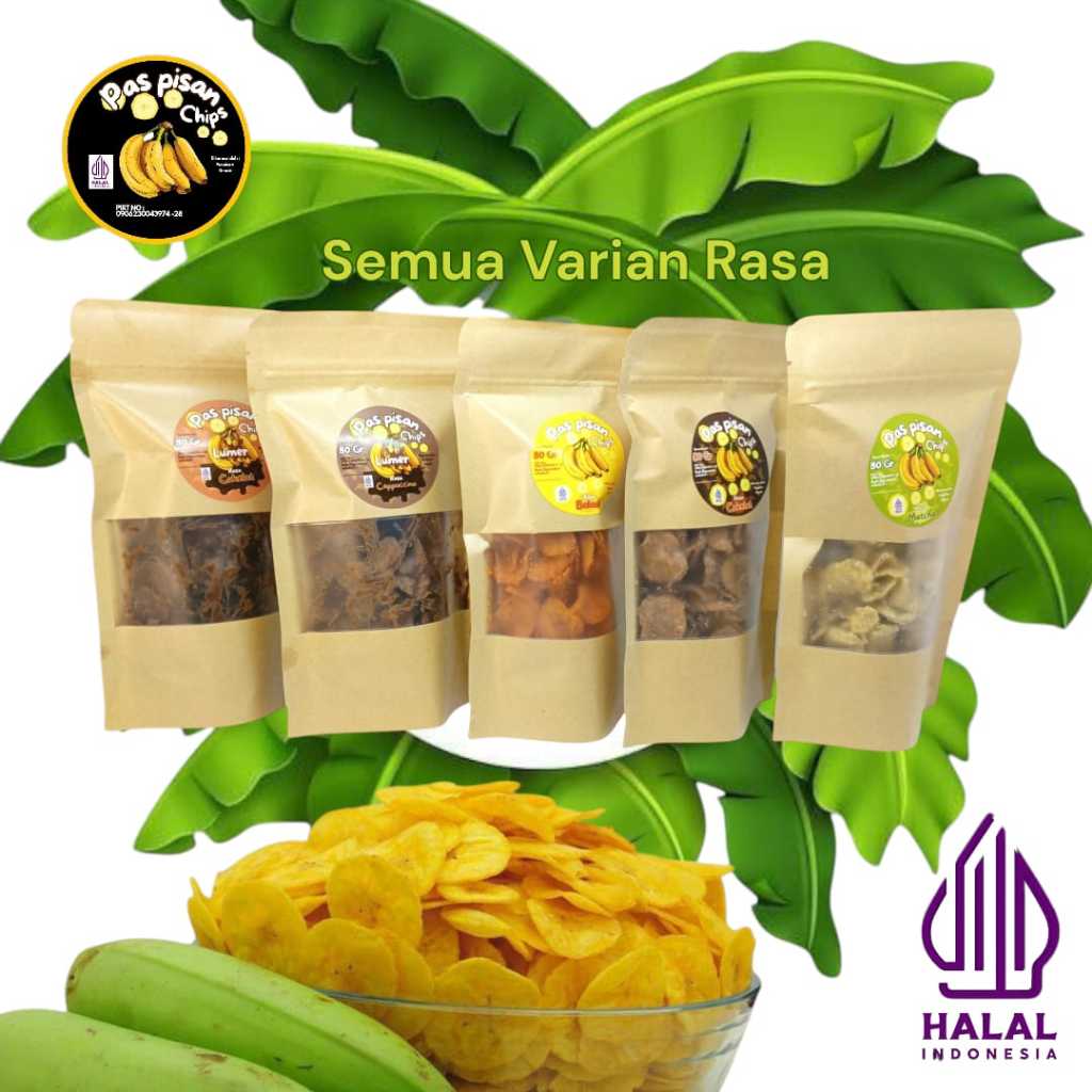 Jual 80gr Kripik pisang rasa balado, coklat, dan matcha | original ...