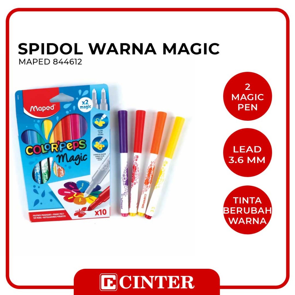 Jual MAPED - COLOR PEPS MAGIC / SPIDOL WARNA SET 10 WARNA CARDBOARD ...