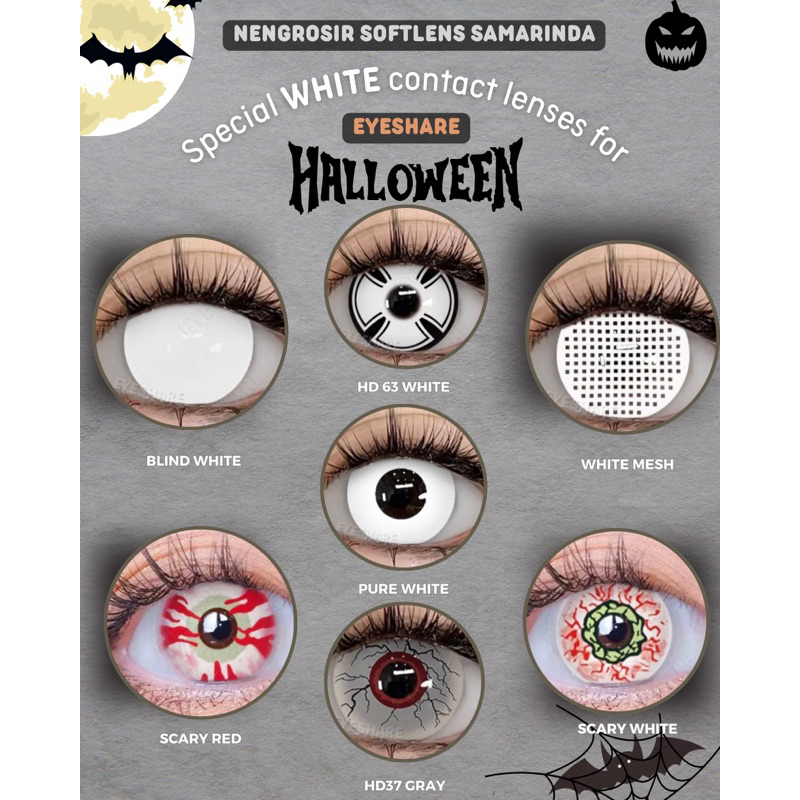 Jual SOFTLENS PUTIH HALLOWEEN COSPLAY ANIME - SOFTLENS EYESHARE BEST ...
