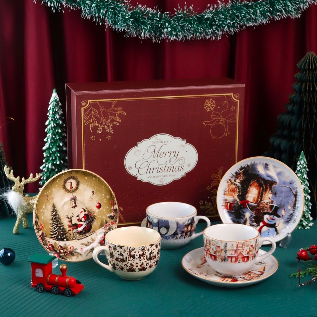 Jual Hampers Natal isi 2 Set Cangkir Teh Kopi - Christmas Special Tea ...