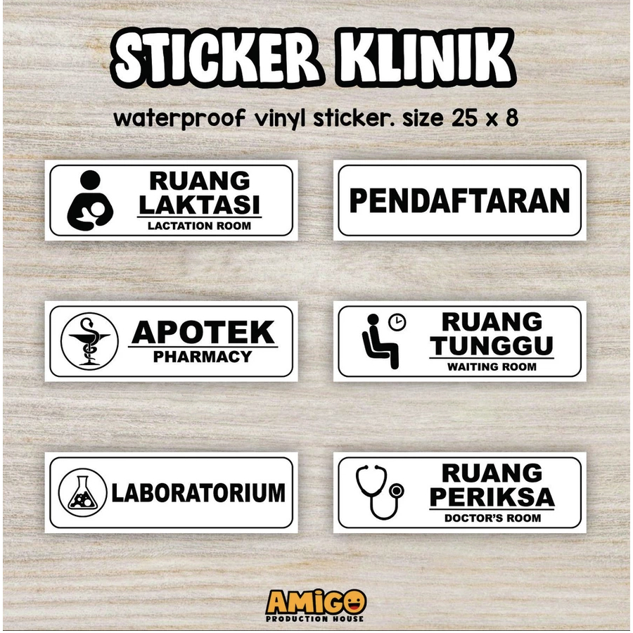 Jual Stiker Klinik Sticker Harap Tenang Sticker Ruang Periksa ...