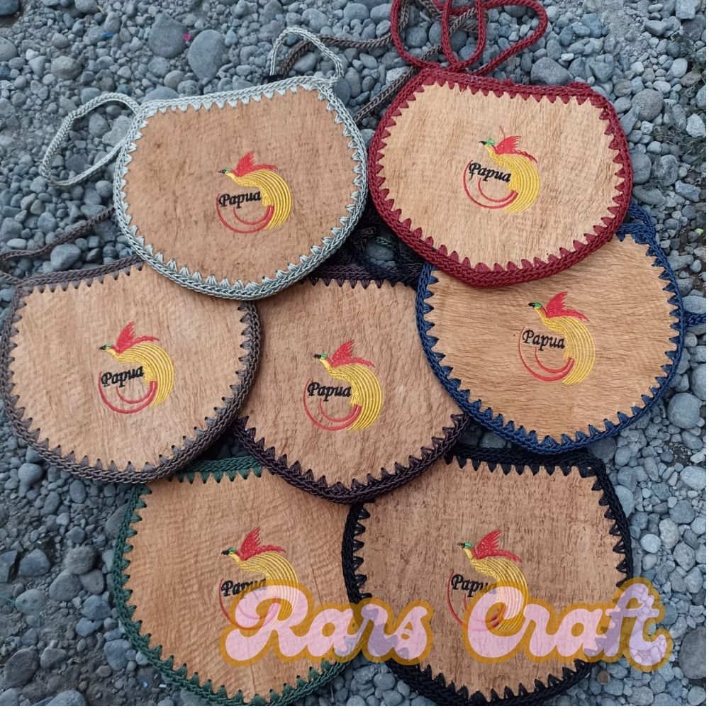 Jual Tas Kulit Kayu Papua, Tas Papua selempang Bordir, Tas Selempang ...