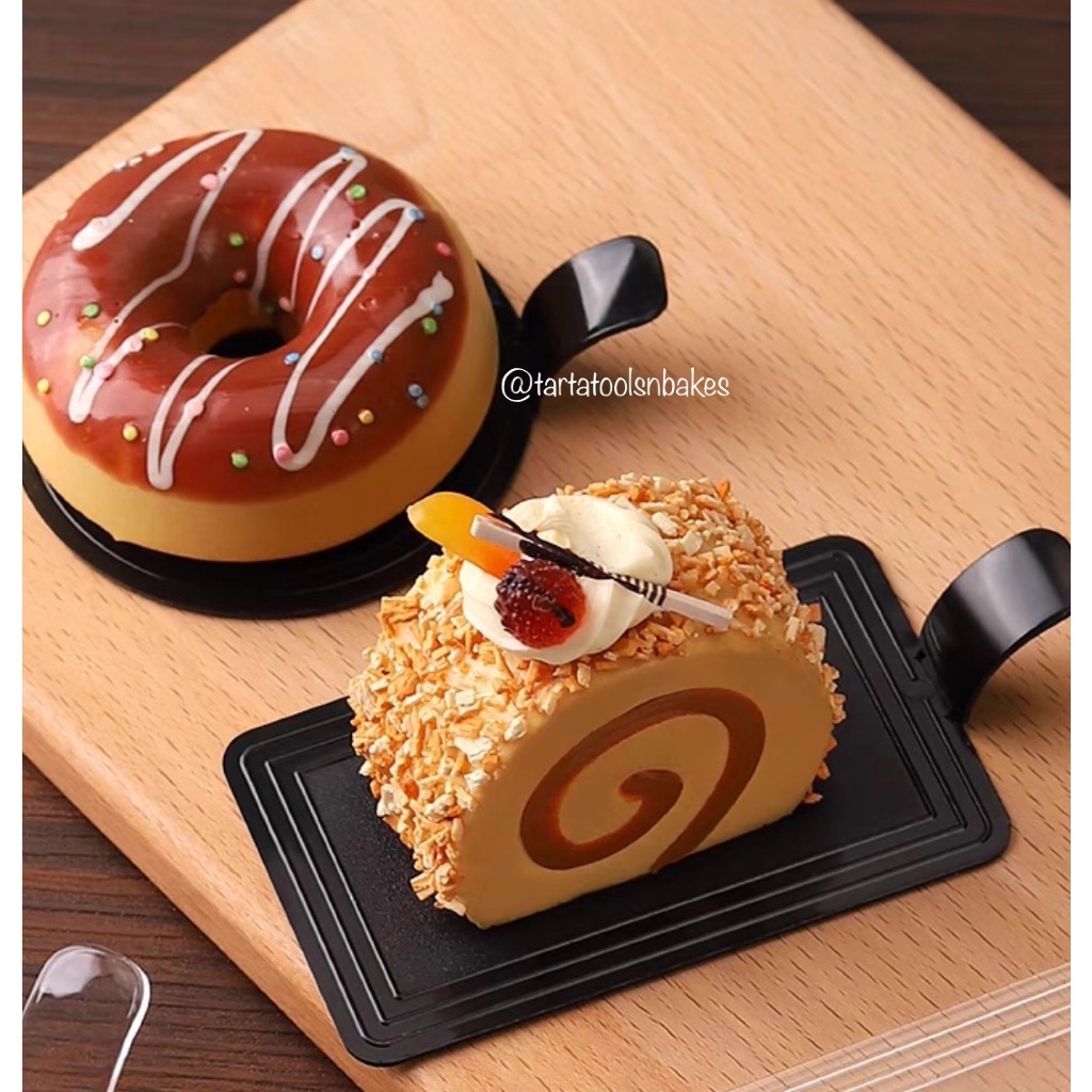 Jual (10PCS) Tatakan Alas Kue Plastik | Tray Cake Slice | Mini Slice ...
