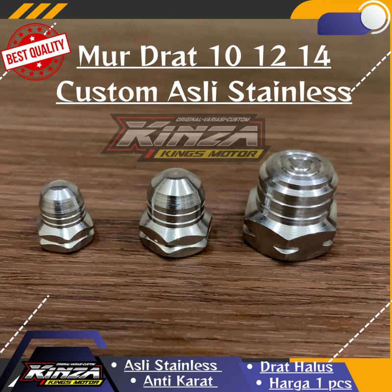 Jual MUR TOPI M6 M8 M10 DRAT 10 12 14 CUSTOM STAINLESS STAINLESS ...