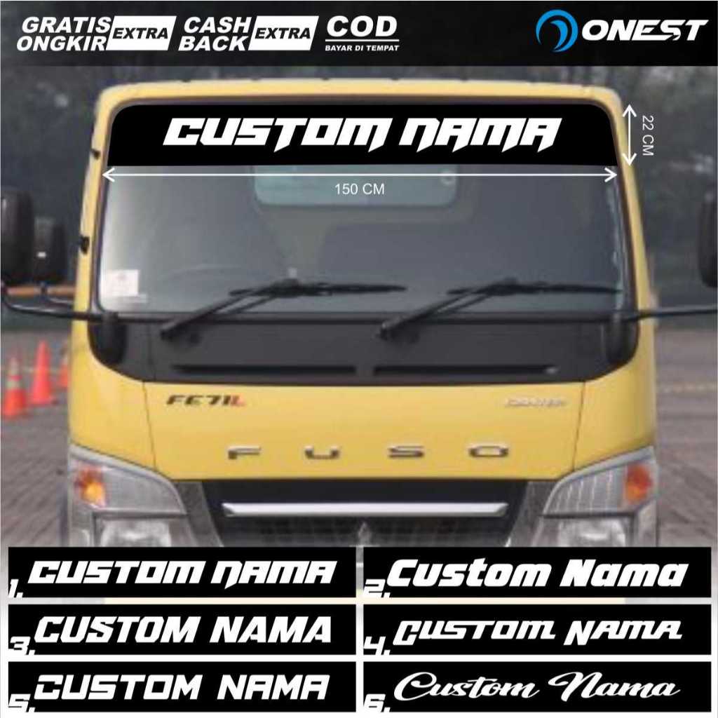 Jual KD14 Cutting Sticker Kaca Depan Mobil Truk/Fuso Canter Besar Dasar ...
