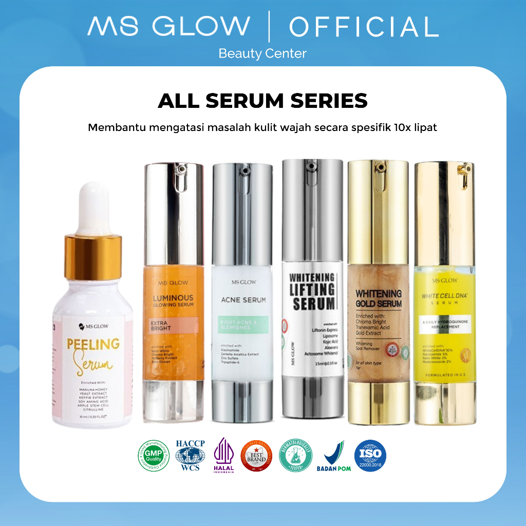 Jual All Serum MS GLOW ORIGINAL 100% /Serum gold dan Serum Luminous ...