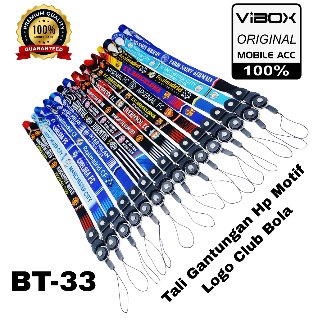 Jual BT-33 Tali hp Club Bola Dunia Fashion Klub sepak bola edition ...